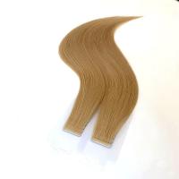 China Invisible Tape Hair Extensions 100% Remy Human Hair Seamless PU Skin Weft 4cm x 0.8cm 12-26 inch for sale