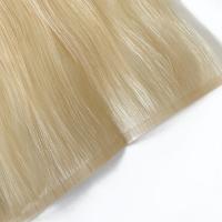 China 12A Straight Flat Weft Remy Hair Extensions Seamless Cuticle Aligned PU Skin Weft 14-26 Inch for sale
