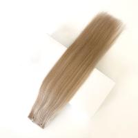 China 12A Straight Flat Weft Remy Hair Extensions Seamless Cuticle Aligned PU Skin Weft 14-26 Inch for sale