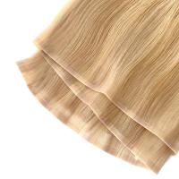 China Double Drawn Flat Track Russian Remy Human Hair Skin PU Weft Extensions 100g 14-26 Inch for sale