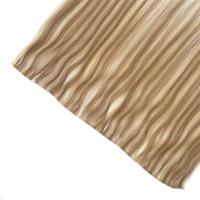 China Double Drawn Flat Track Russian Remy Human Hair Skin PU Weft Extensions 100g 14-26 Inch for sale