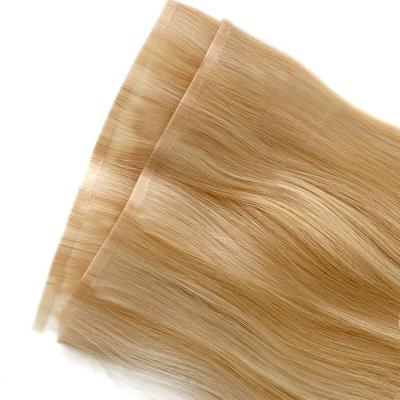 China Remy Human Hair PU Skin Weft 100g Straight Hair 14-26 Inch Multi-Color Customizable for Hair Extensions for sale