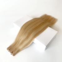 China Remy Human Hair PU Skin Weft 100g Straight Hair 14-26 Inch Multi-Color Customizable for Hair Extensions for sale