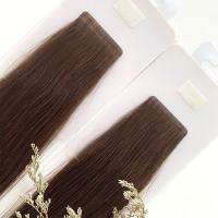 China Slim Invisible Tape Hair Extensions 20inch 100% Remy Human Hair Natural Color for sale