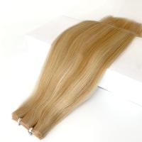China Remy Human Hair PU Skin Weft 100g Straight Hair 14-26 Inch Multi-Color Customizable for Hair Extensions for sale