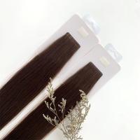 China Slim Invisible Tape Hair Extensions 20inch 100% Remy Human Hair Natural Color for sale