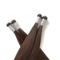 China 100% Remy Human Hair Handtied Genius Weft Extensions 14-26 Inch Cuticle Aligned for Black Women for sale