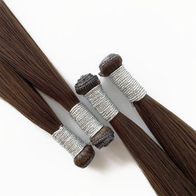 China Straight Raw Indian Human Hair Genius Weft Double Drawn 100g 14-26 Inch One Donor Virgin Hair Extension for sale
