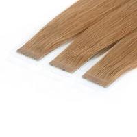China Full Cuticle Aligned Mini Tape Hair Extensions Double Drawn 613 Blonde 1x1 Size Small Tape 18 Inch for sale