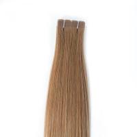 China Full Cuticle Aligned Mini Tape Hair Extensions Double Drawn 613 Blonde 1x1 Size Small Tape 18 Inch for sale