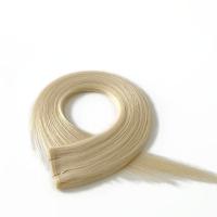 China 100% Remy Human Hair Flat Weft Extensions 14-26 Inch Double Drawn Natural Straight for sale