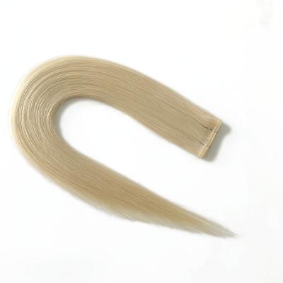 China 100g 100% Remy Human Hair Flat Weft Double Drawn Raw Hair 14-26 Inch for sale