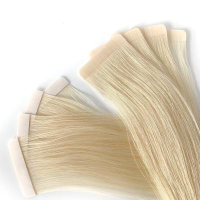 China Double Drawn Blonde Human Tape Hair Extensions 12-26 Inch Remy Hair 40-60g for sale