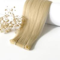 China 100g 100% Remy Human Hair Virgin Flat Weft Extensions Straight 14-26 Inch for sale