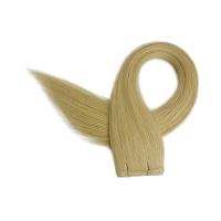 China 100g 100 Remy Human Hair Flat Weft Extensions 14-26 Inch Straight Hand Tied Invisible Weave for sale