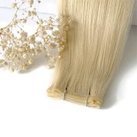 China 100g 100 Remy Human Hair Flat Weft Extensions 14-26 Inch Straight Hand Tied Invisible Weave for sale