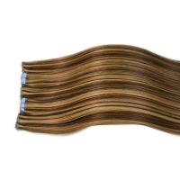 China 100 Virgin Remy Human Hair Tape In Extensions Full Cuticle 40g 60g Pack Pre Bonded Style for sale