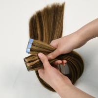 China 100 Virgin Remy Human Hair Tape In Extensions Full Cuticle 40g 60g Pack Pre Bonded Style for sale