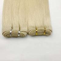 China 100g Remy Human Hair Machine Weft Extensions 14-26 Inch Double Drawn Russian Thin Hair for sale