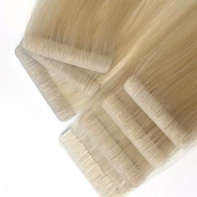China Seamless Invisible Tape Hair Extensions 100 Remy Human Hair 40g Pack 12 to 26 Inch for sale