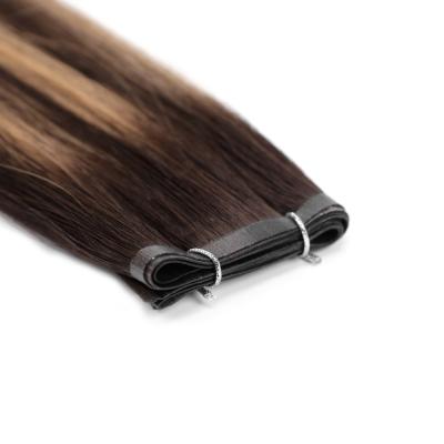 China 100% Remy Human Hair PU Skin Wefts Double Sided Natural Look 14-26 Inch 100g for sale