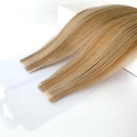 China Custom Slim Tape Double Drawn European Remy Hair Extensions 12-26 Inch 40-60g for sale