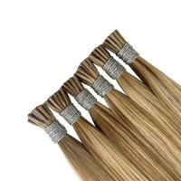 China 12-28 Inch Italian Keratin I Tip Remy Human Hair Extensions Double Drawn 0.7g Strand for sale