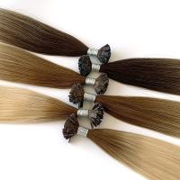 China 18 Inch Double Drawn Balayage Keratin Pre Bonded U Tip Flat Tip Bone Straight 100% Remy Human Hair Extensions 0.7g Strand for sale