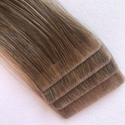 China Invisible Tape Hair Extensions 100 Remy Human Hair Seamless Pre Bonded 40g 50g for sale