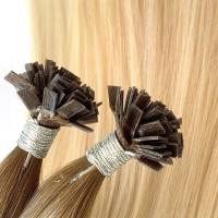 China Italian Keratin Remy Double Drawn Flat Tip Hair Extensions Straight 12-26 Inch 0.7-1g Strand for sale