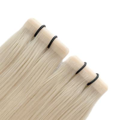 China Custom Double Drawn Russian Seamless 100% Human Hair Tape in Hair Extensions 12-30 Inch for sale