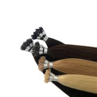 China 100% Remy Human Hair Y Tip Hair Extensions Straight 12-26 Inch 0.7g Strand for sale