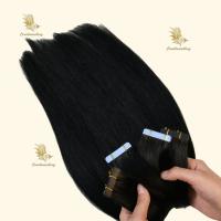 China Wholesale Natural Raw Tape Hair Extensions 100% Remy Human Hair 40g per Pack Dyeable for sale