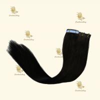 China Wholesale Natural Raw Tape Hair Extensions 100% Remy Human Hair 40g per Pack Dyeable for sale