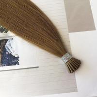 China Russian Pre Bonded I Tip Hair Extensions 100 Remy Human Hair 12 to 28 Inch 0.7g Strand for sale