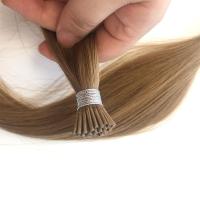 China Russian Pre Bonded I Tip Hair Extensions 100 Remy Human Hair 12 to 28 Inch 0.7g Strand for sale