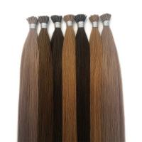 China Cuticle Aligned I Tip Human Hair Extensions 18 Inch 100g Remy Straight Hair for sale