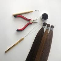 China Cuticle Aligned I Tip Human Hair Extensions 18 Inch 100g Remy Straight Hair for sale