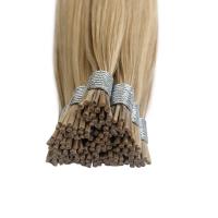 China Cuticle Aligned I Tip Human Hair Extensions 18 Inch 100g Remy Straight Hair for sale