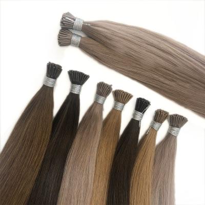 China Keratin Micro Link Raw Virgin Human Hair Pre Bonded I Tip Extensions 12-28 Inch Dyeable for sale