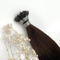 China Y Tip Keratin Hair Extensions 100% Remy Human Hair 12-28 Inch Jet Black Natural Color for sale