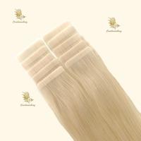 China Remy Human Hair Tape Hair Extensions 40g 60g Blonde Pre Bonded Seamless for sale
