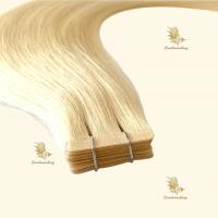 China 100% Remy Human Hair Tape in Hair Extensions 18 Inches Blonde Color Dyeable for sale