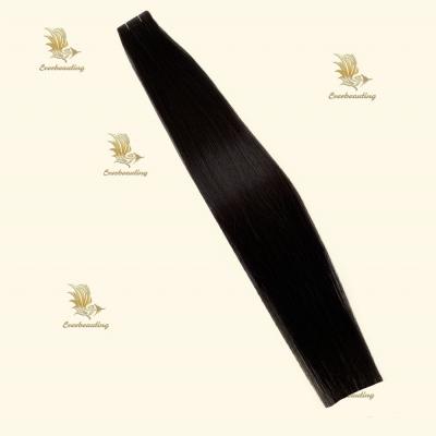 China Peruvian Invisible Tape Hair Extensions Stick Type No Shedding 4cm x 0.8cm Pre-Bonded 100% Remy Human Hair for sale