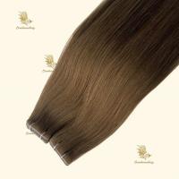 China Invisible Tape Hair Extensions 100% Virgin Remy Human Hair Cuticle Aligned 40g 50g No Shedding for sale
