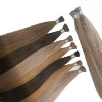 China 18 Inch Remy Cuticle Aligned Human Hair I Tip Extensions 0.7g Strand Pre Bonded Nano Tip for sale