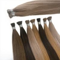 China 18 Inch Remy Cuticle Aligned Human Hair I Tip Extensions 0.7g Strand Pre Bonded Nano Tip for sale