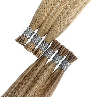 China Keratin I Tip Hair Extensions 100 Remy Human Hair 20 Inch Pre Bonded Dyeable Virgin Hair 0.7g Strand for sale