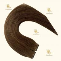 China Invisible Hand-Tied Tape Hair Extensions 20inch 100% Remy Human Hair Seamless Natural Look for sale