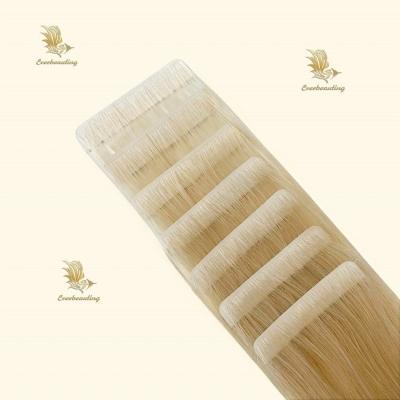 China Invisible Seamless Customized Russian Double Drawn Cuticle Aligned Tape Ins Hair for sale